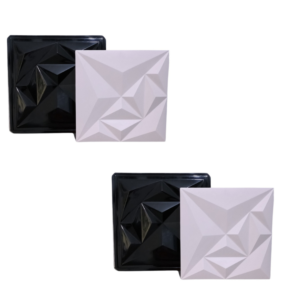 2 Formas 3D Modelo Diamantada Forma 3D Para Gesso Molde 3D Cimenticio ...