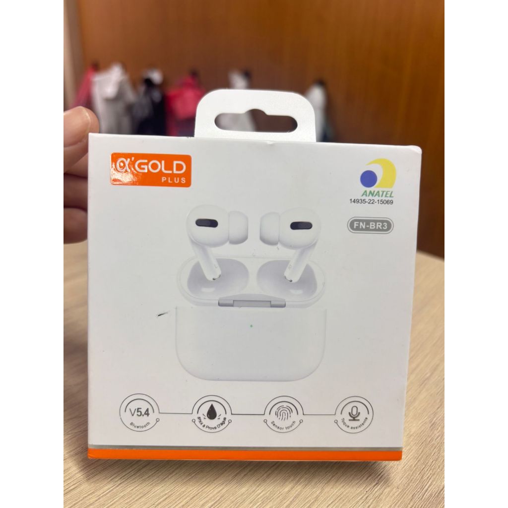 Fone De Ouvido Sem Fio Bluetooth 5.3 Agold Branco FN-BR3 | Shopee Brasil