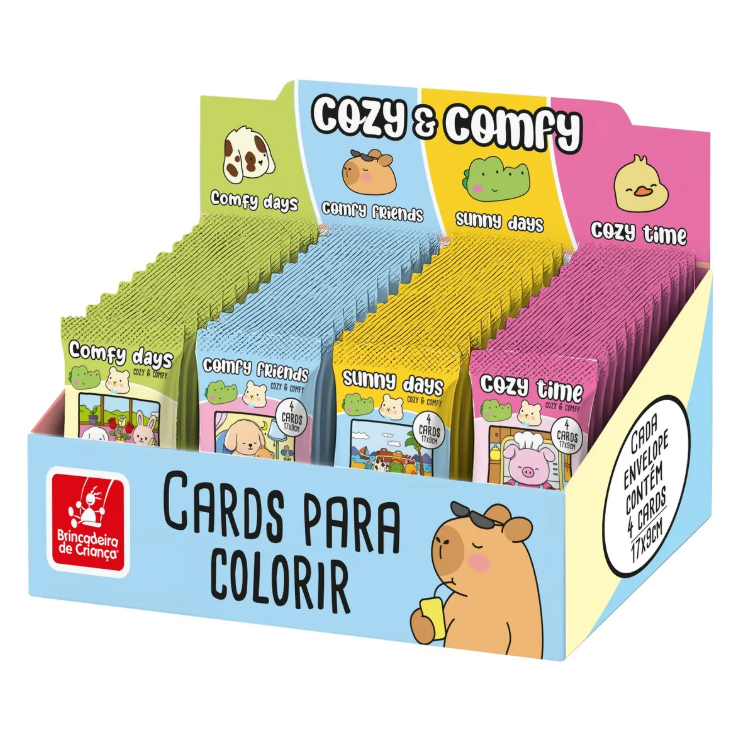 Kit Com 4 Saquinhos Cozy e Comfy, Cards para colcorir - Colecionar e ...