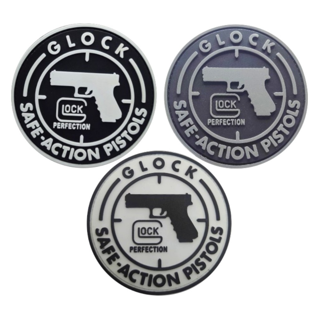 Patch Oficial Glock Safe Action Pistols Emborrachado com Velcro Airsoft ...