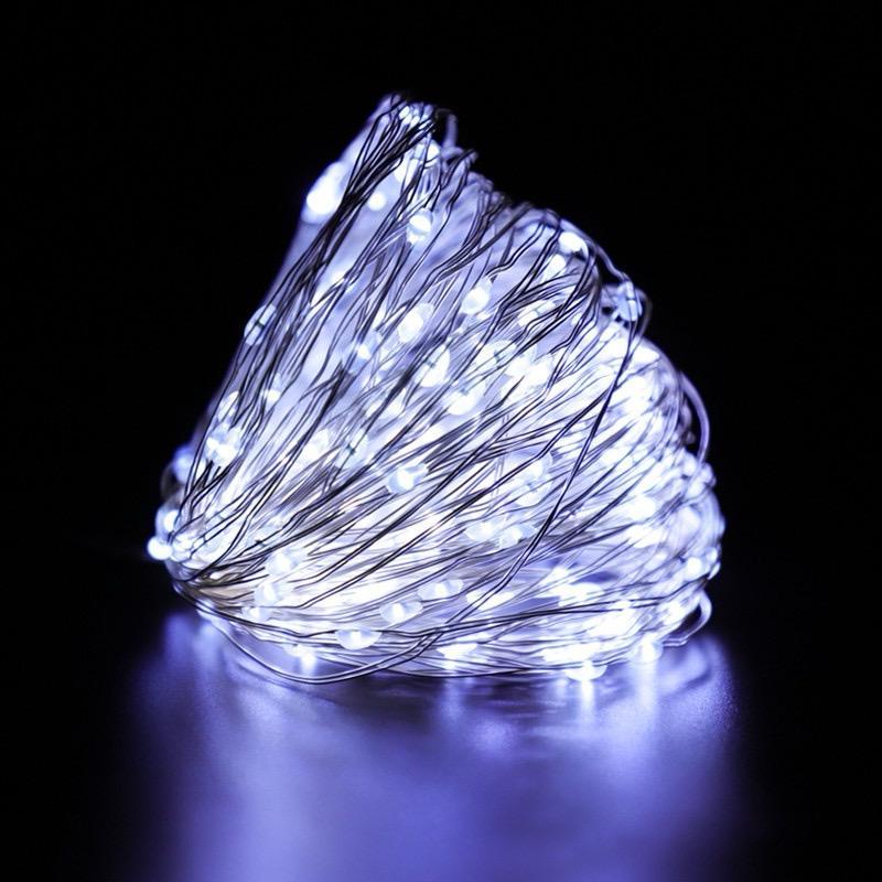 Fio de Luzes Led Fada Cobre Prata cordão Luz a pilha 3 e 5 metros ...