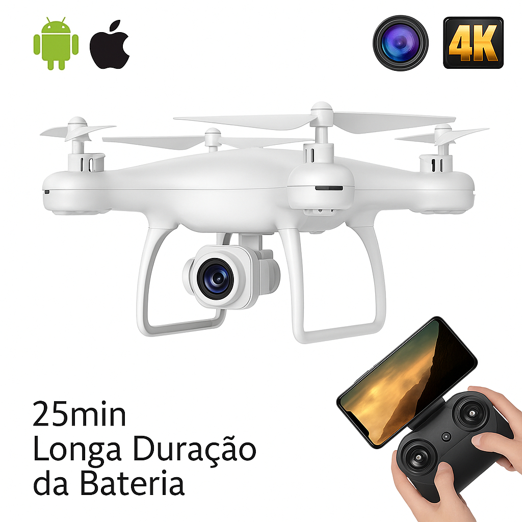Drone 8S 4K Câmera HD Grande Angular Retorno Automático GPS Voo Estável ...