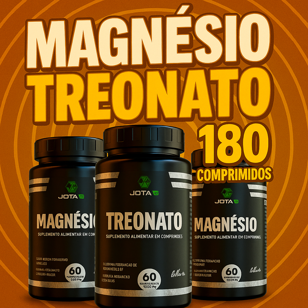 Kit 3x Magnésio L - Treonato 60 Comprimidos 1000mg Jota´B | Suplemento Alimentar para Uso Diário ...