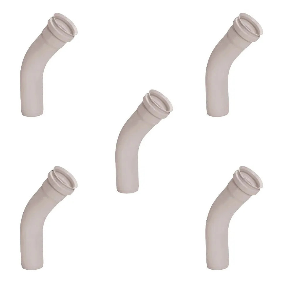 Kit Com 05 Curva 45 Graus Longa Esgoto 50mm | Shopee Brasil
