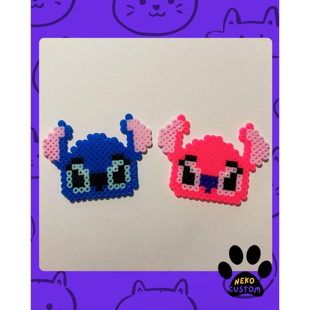 Chaveiro para namorados/dupla/casal - Stitch - Stitch e Angel - feitos ...