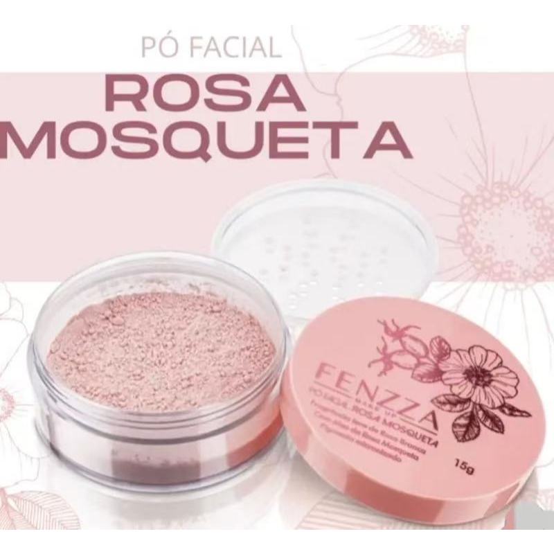 Pó Facial Rosa Mosqueta Fenzza 15g - FZ34025 | Shopee Brasil
