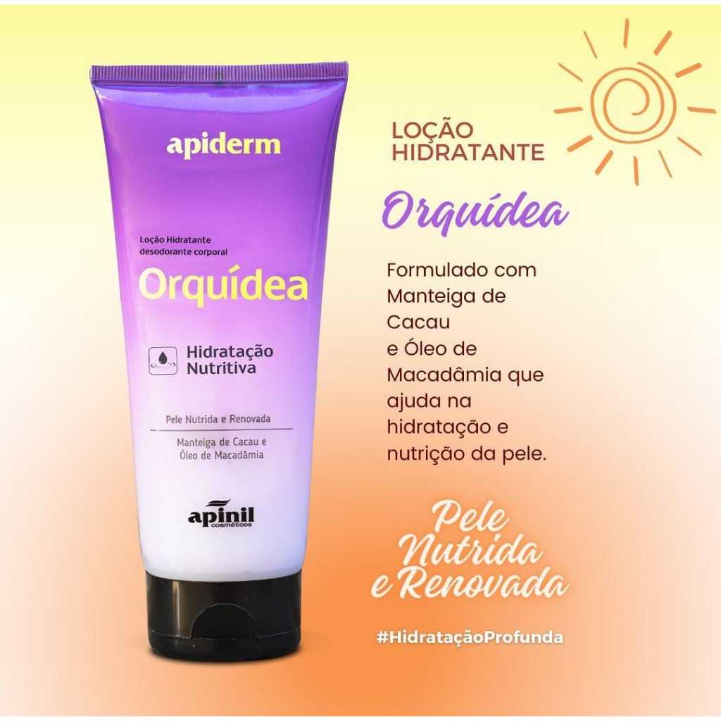 HIDRATANTE CORPORAL ORQUÍDEA 190G APIDERM APINIL | Shopee Brasil