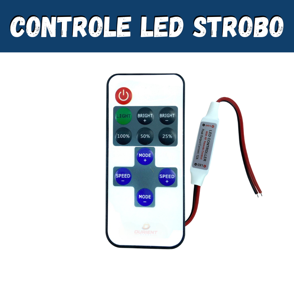 Controle para Barra Farol Led 12v On Off Strobo Dimmer Automotivo ...