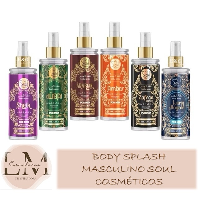 Body Splash Masculino Arabe Soul Cosméticos 200ml | Shopee Brasil