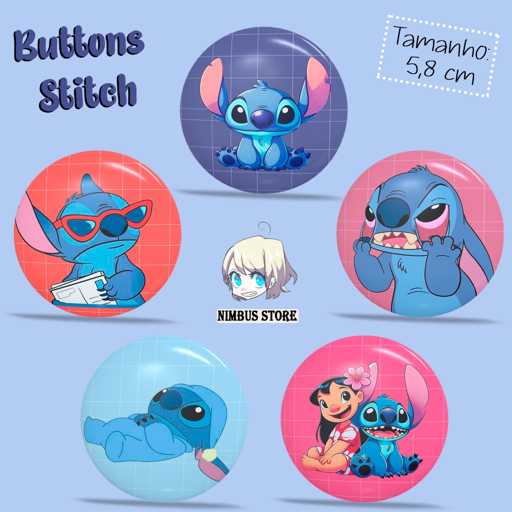Buttons Stitch - Lilo & Stitch Disney pin broche alfinete | Shopee Brasil