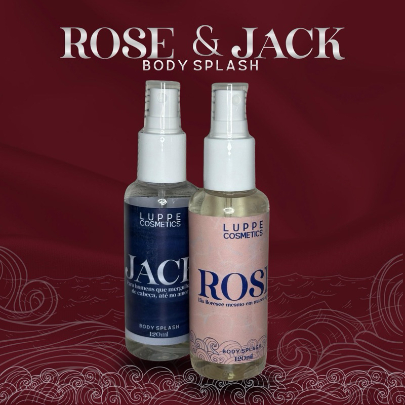 Body splash - casal Rose e Jack 120ml cada | Shopee Brasil