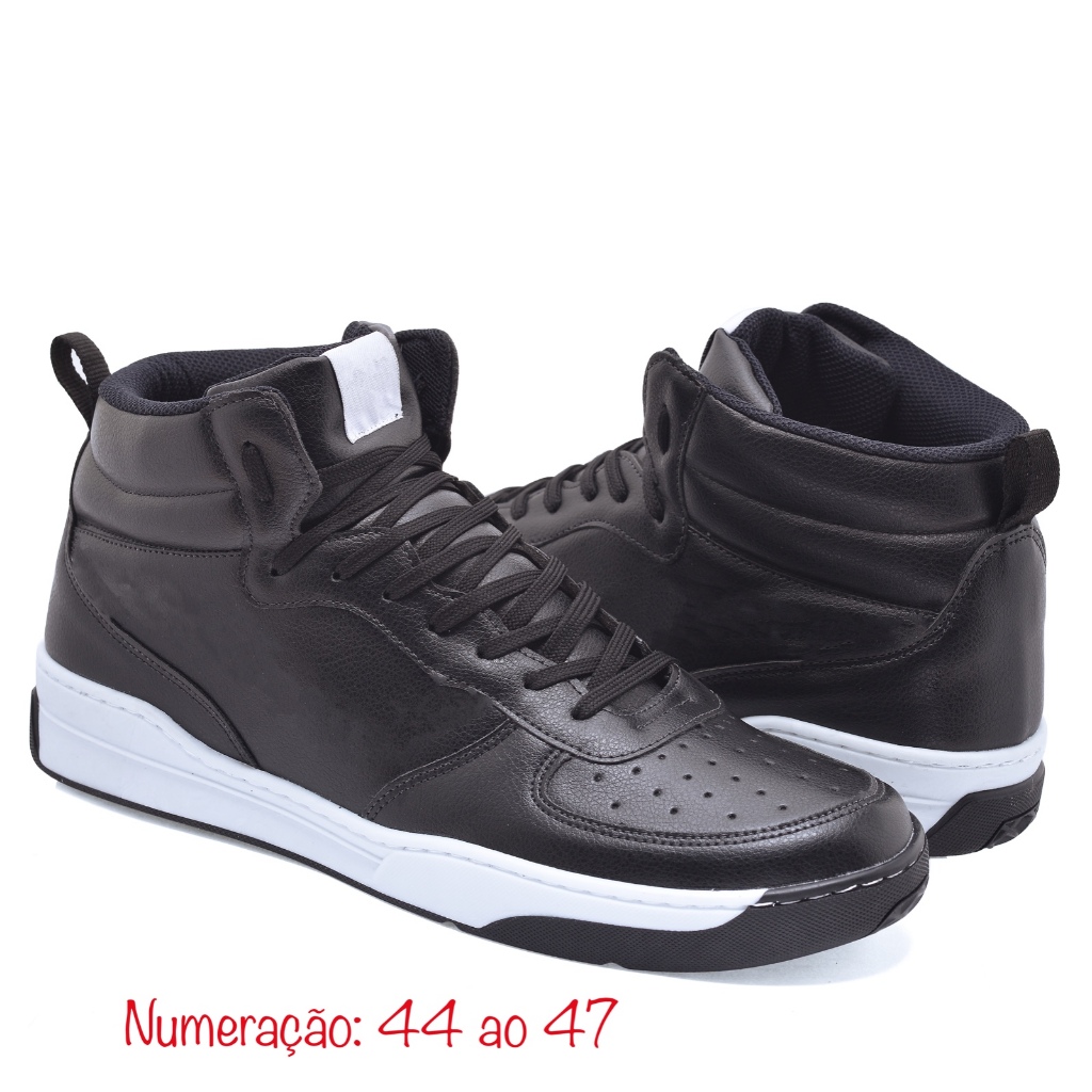 BOTA ESPORTIVA MASCULINA SOLADO RETO CANO ALTO TAMANHO GRANDE ESPECIAL ...