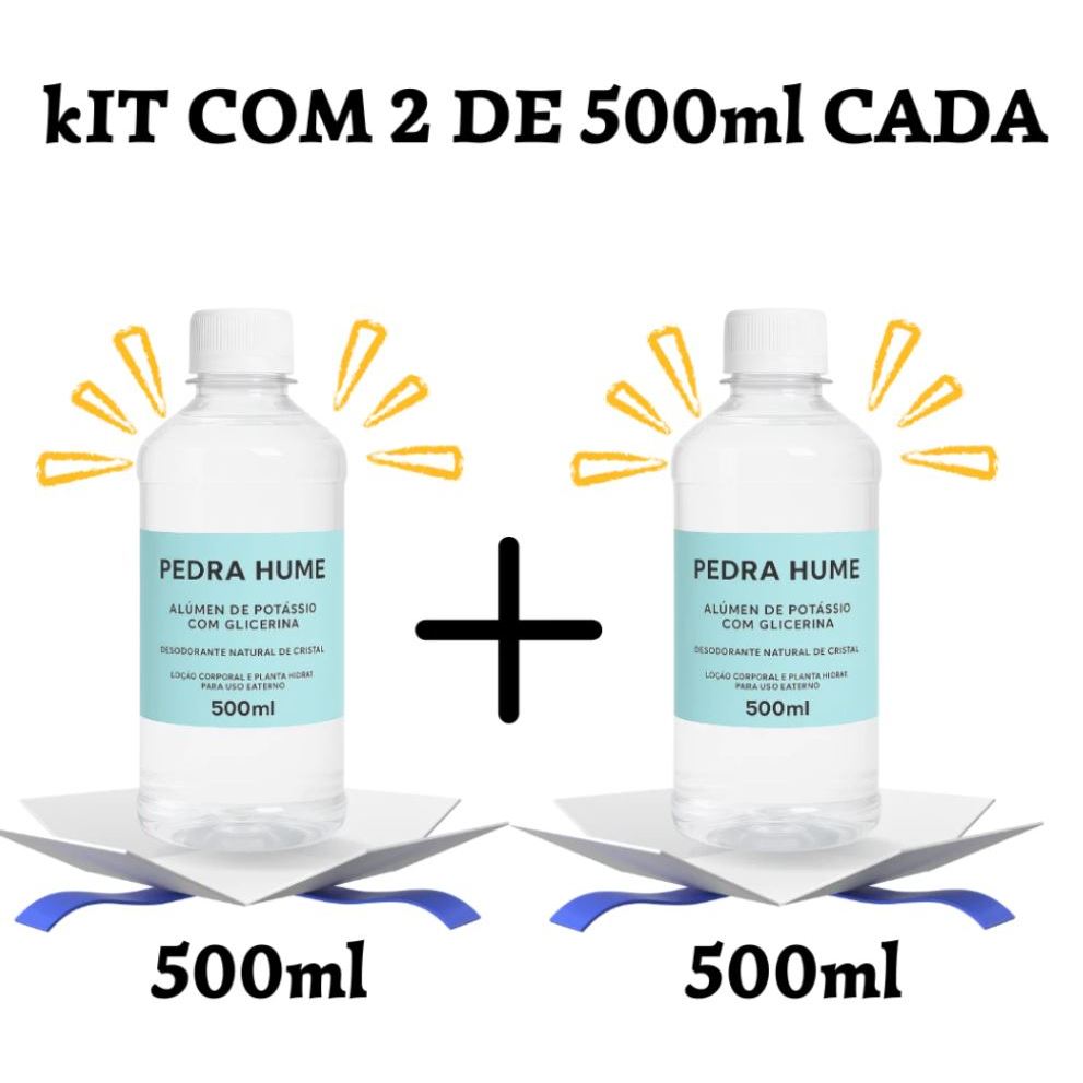 Kits Predra Hume 500ml Com Glicerina Desodorante de Cristal | Shopee Brasil