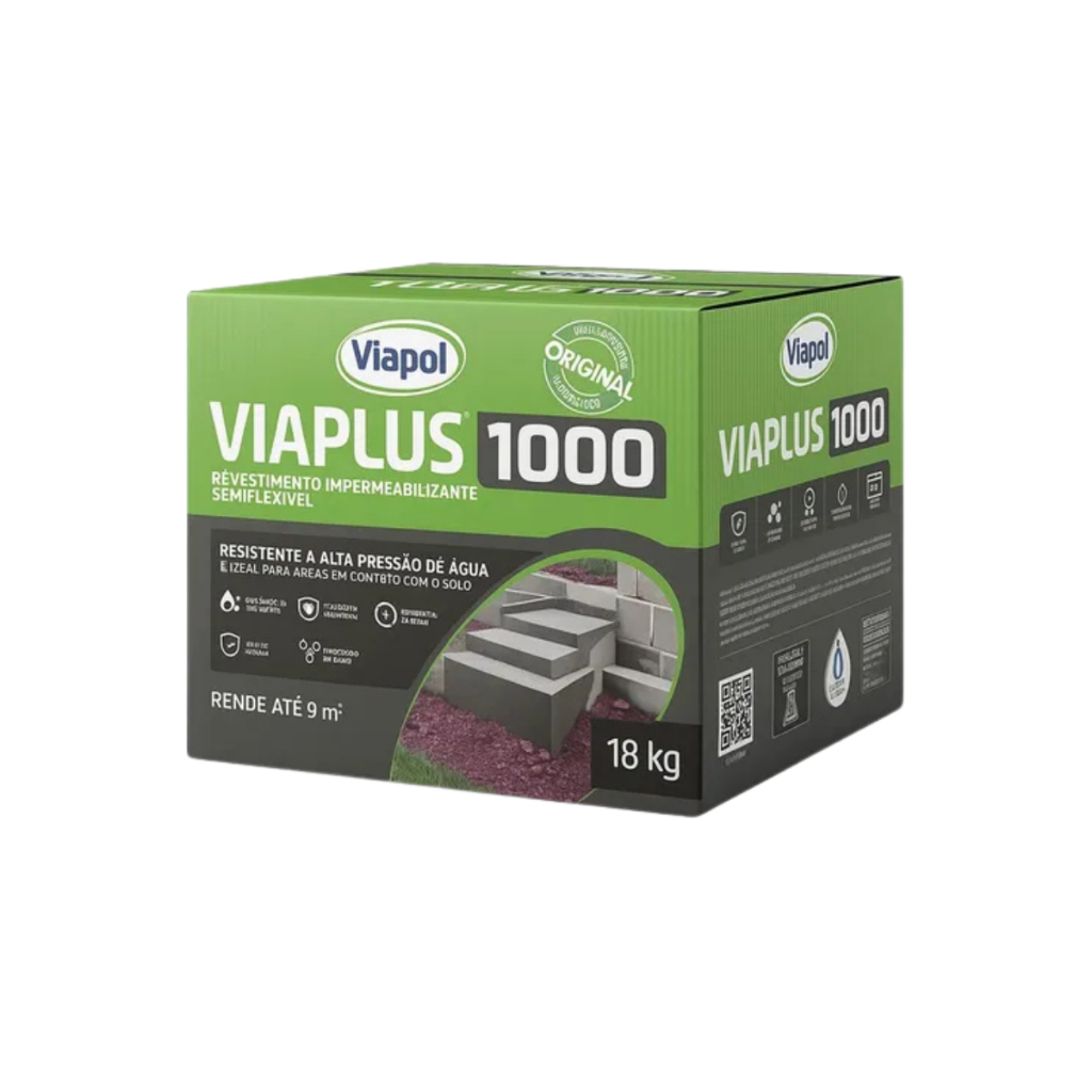 Viaplus 1000 Argamassa Bicomponente Impermeabilizante Para Alvenaria ...