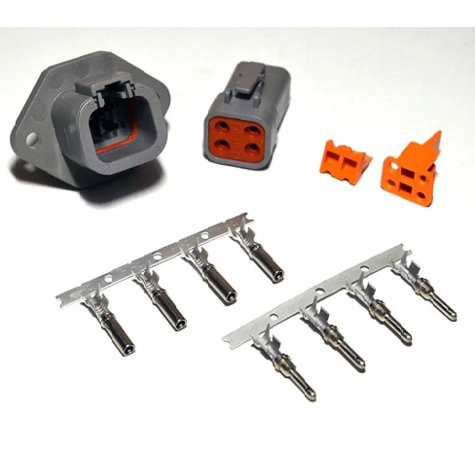Conector Deutsch 4 Vias Macho E Fêmea DTP Flange | Shopee Brasil