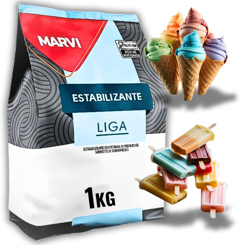 Liga Neutra 1kg Marvi Base M10 Para Sorvete, Sacolé, Geladinho, Chup ...