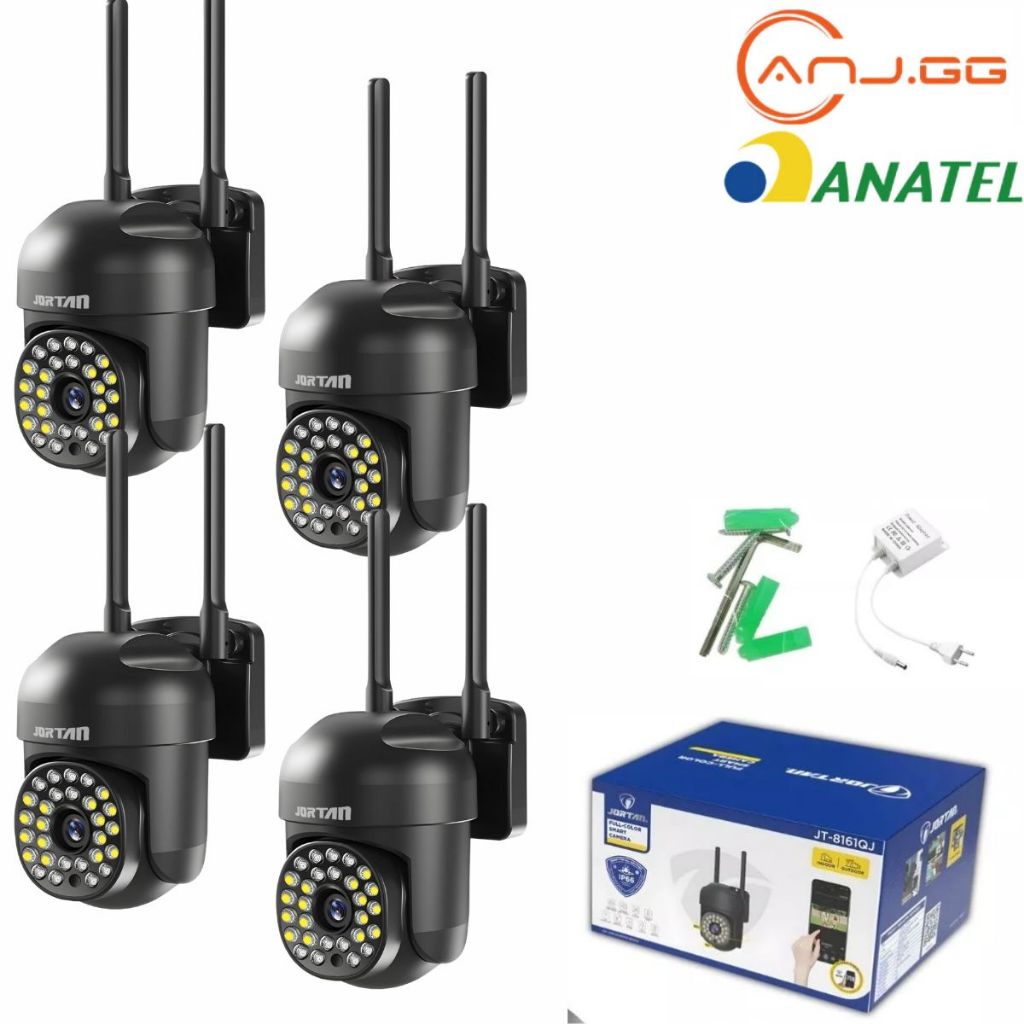 Kit 4 Câmera WIFI - IP66 à prova d'água com alarme IR 28 LED Wifi HD ...