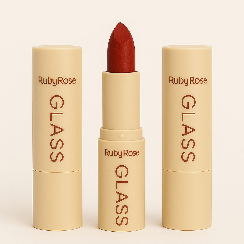Batom Velvet Bala Glass Ruby Rose Acabamento Aveludado Bg02 | Shopee Brasil