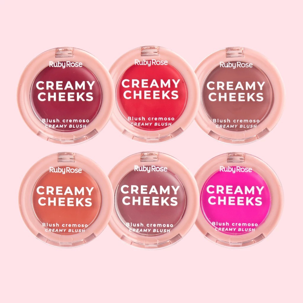 Blush Linha Rosa Ruby Rose Creamy Cheeks Cremoso | Shopee Brasil