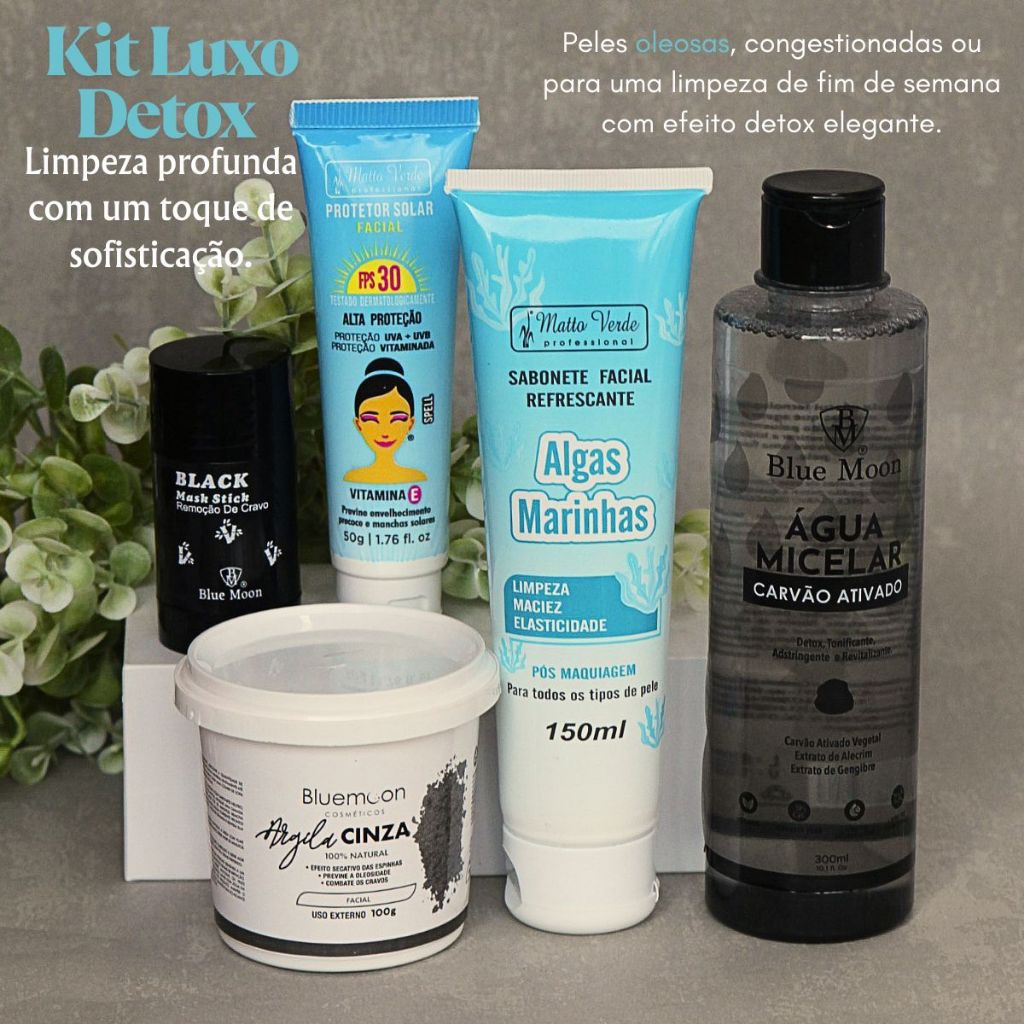 Kit Skin Care Cuidado Facial Limpeza Profunda Pele Oleosa kit skin care ...