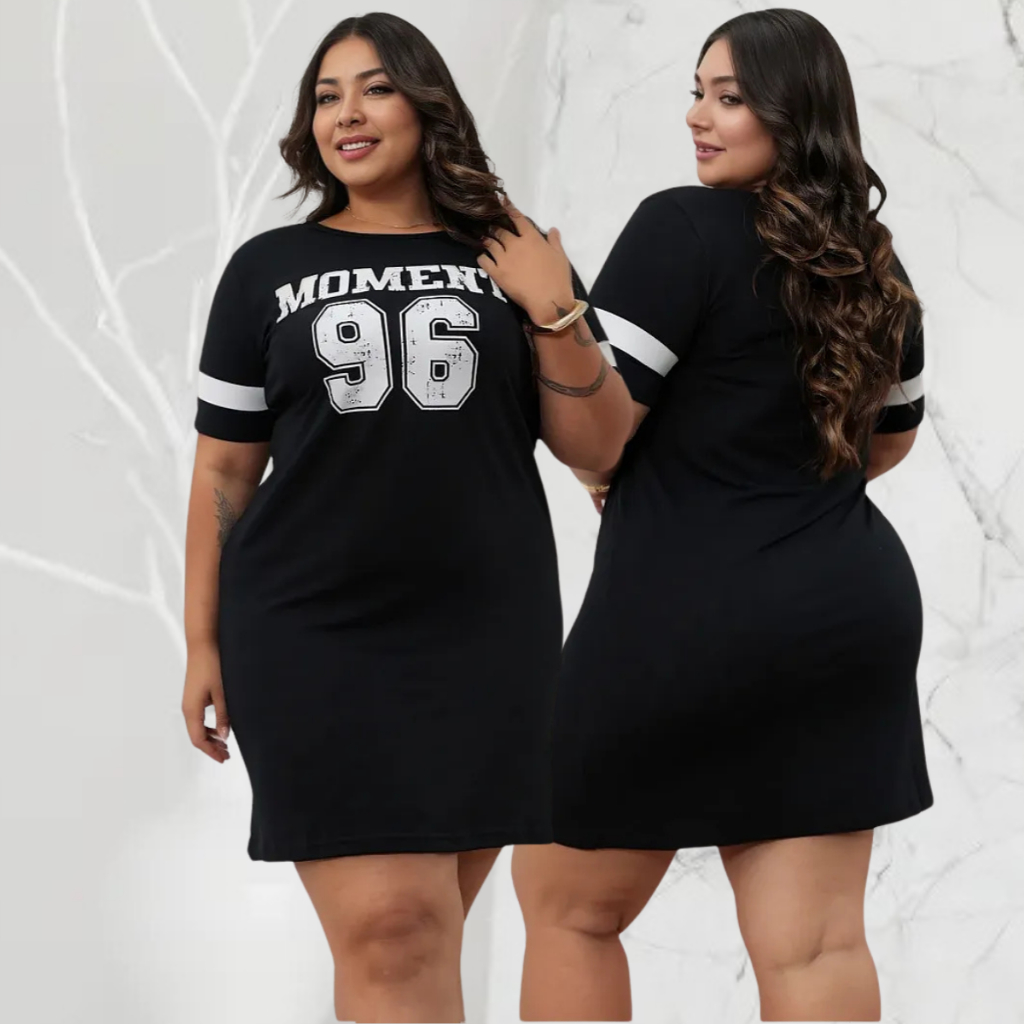 Vestido Plus Size Elegante Feminino Camisão Moda Gringa Festa | Shopee ...