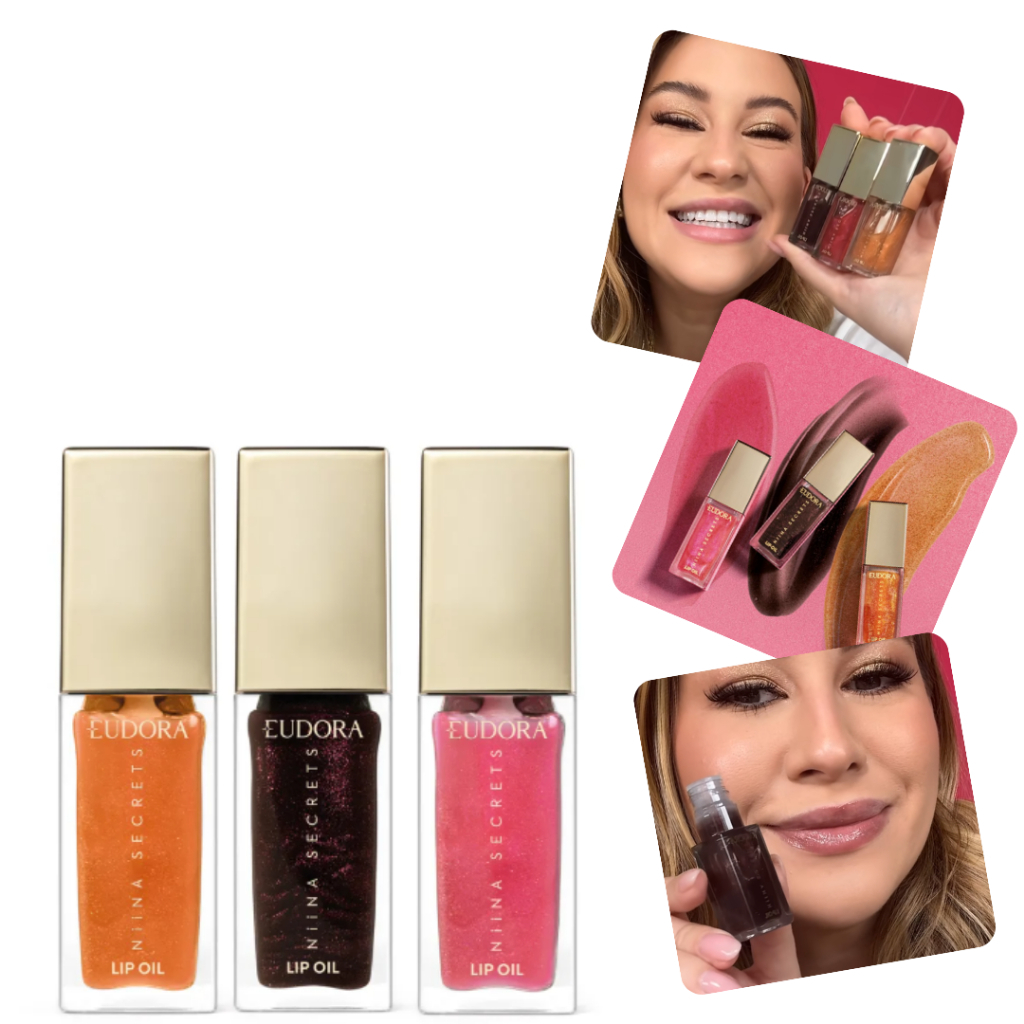 Combo Niina Secrets Lip Oil Shine Flowers: Rosa Centifolia 7ml + Rosa ...