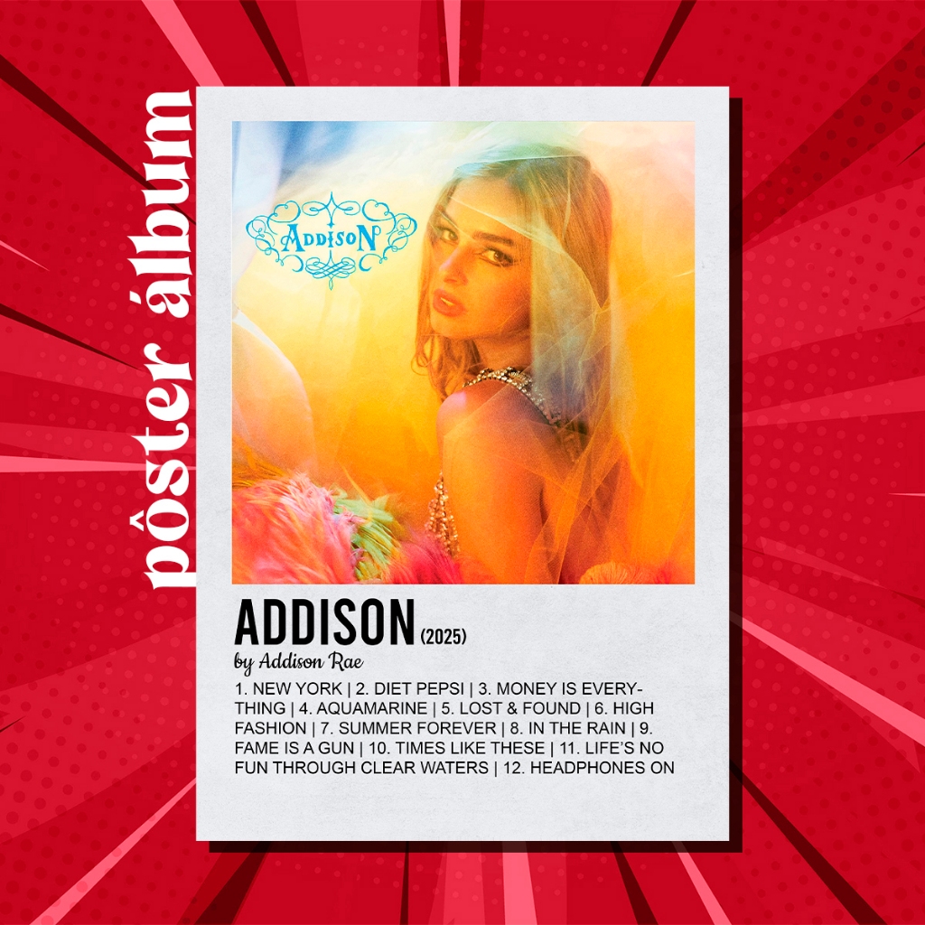 Pôster Álbum Addison - Addison Rae | Shopee Brasil