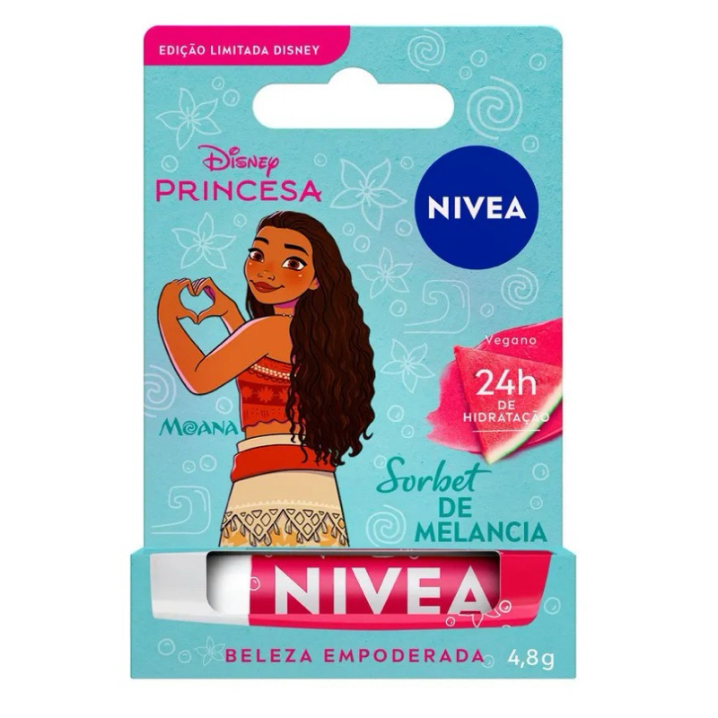 Hidratante Labial Nivea Disney Princesa Moana Sabor Sorbet de Melancia ...
