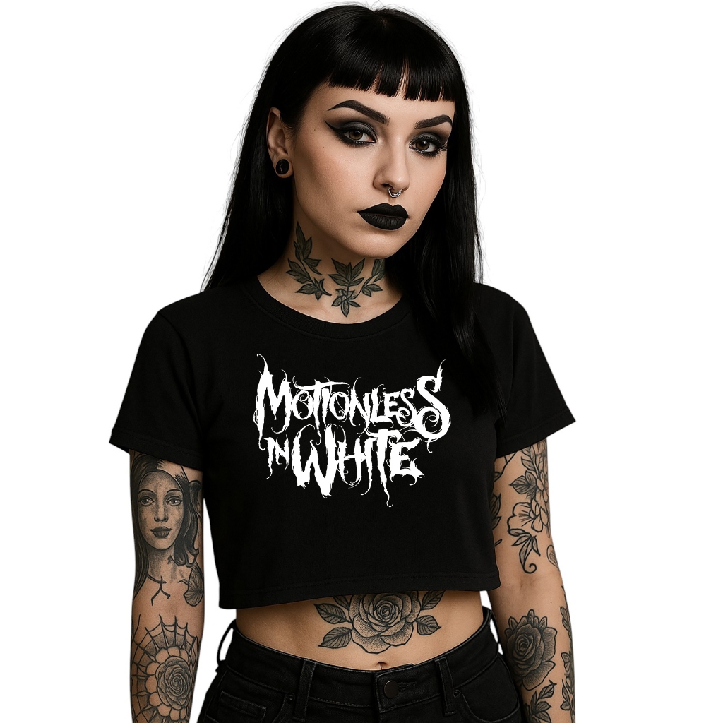 Cropped Feminino Banda Motionless in White | Shopee Brasil