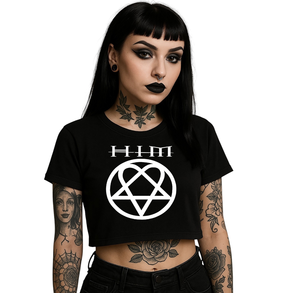 Cropped Feminino Banda HIM | Shopee Brasil