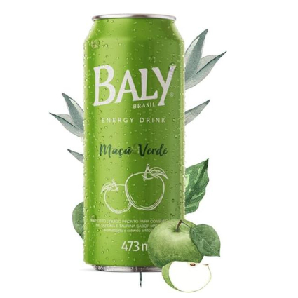 Energético Baly Energy Drink Maçã Verde Lata 473ml | Shopee Brasil