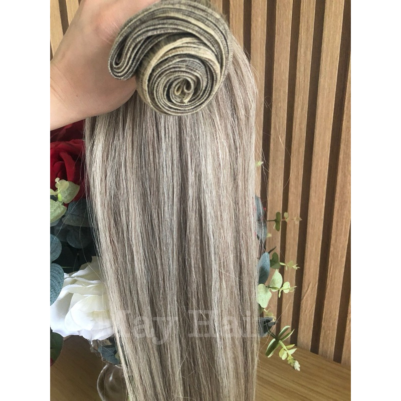 Cabelo russo premium misturado 75cm 200g loiro mesclado mega hair fios ...