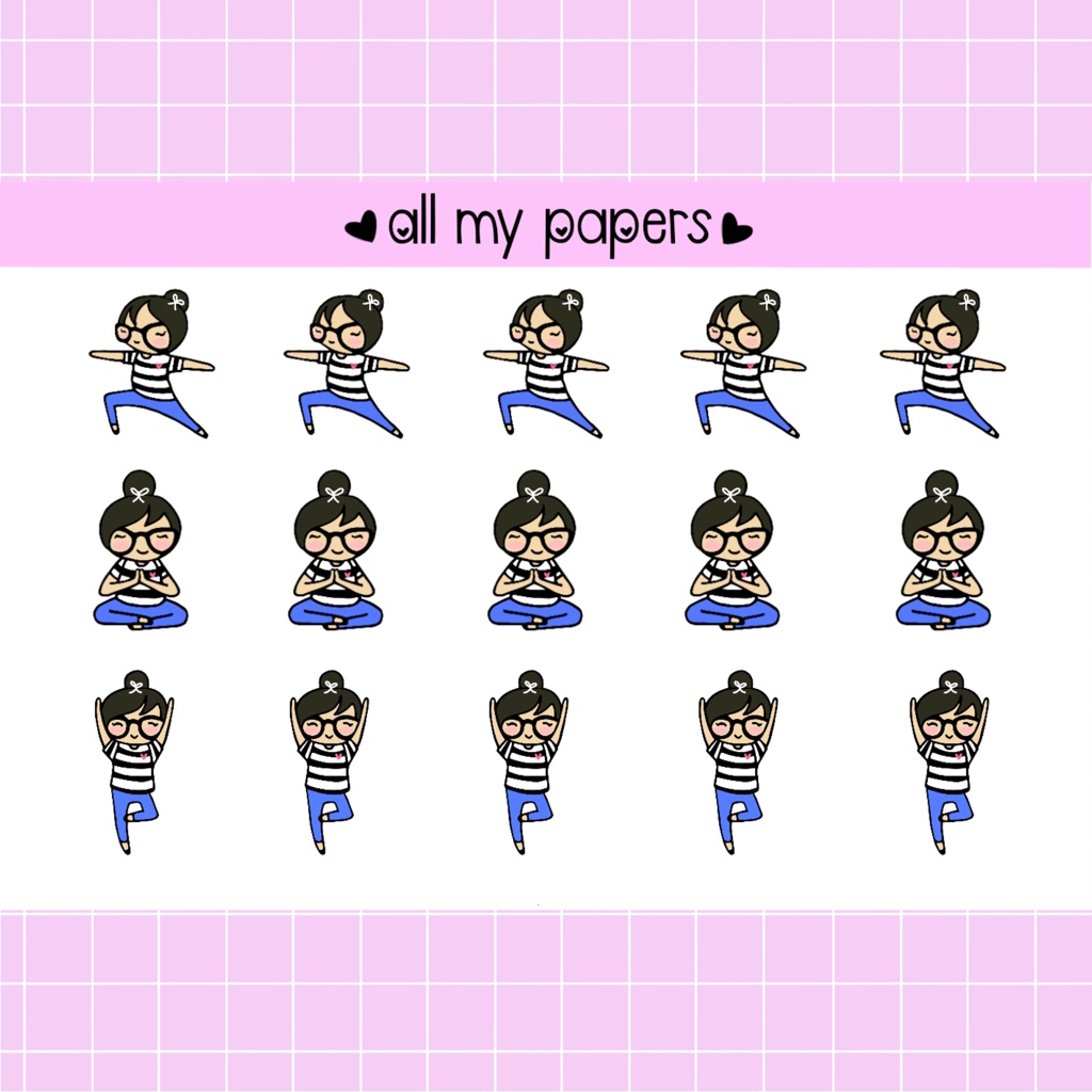 Cartela de Adesivos Fofos Funcionais Planner Bujo Journal Scrapbook ...