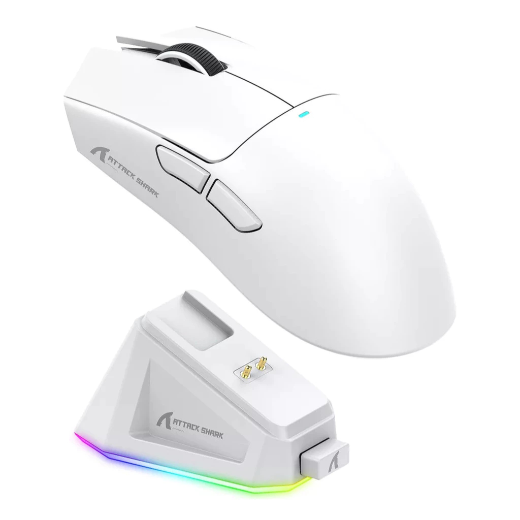 Mouse Gamer Attack Shark X11 Tri Mode 22000 Dpi Paw3311 Com Dock de ...