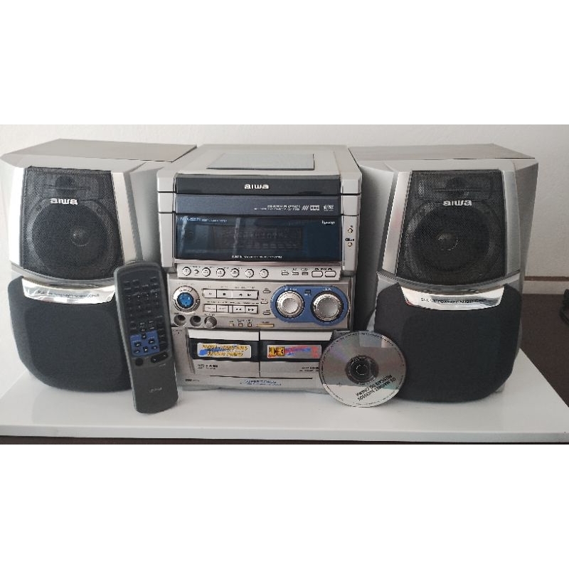micro system Aiwa aparelho em ótimo possui Bluetooth não oficial ...