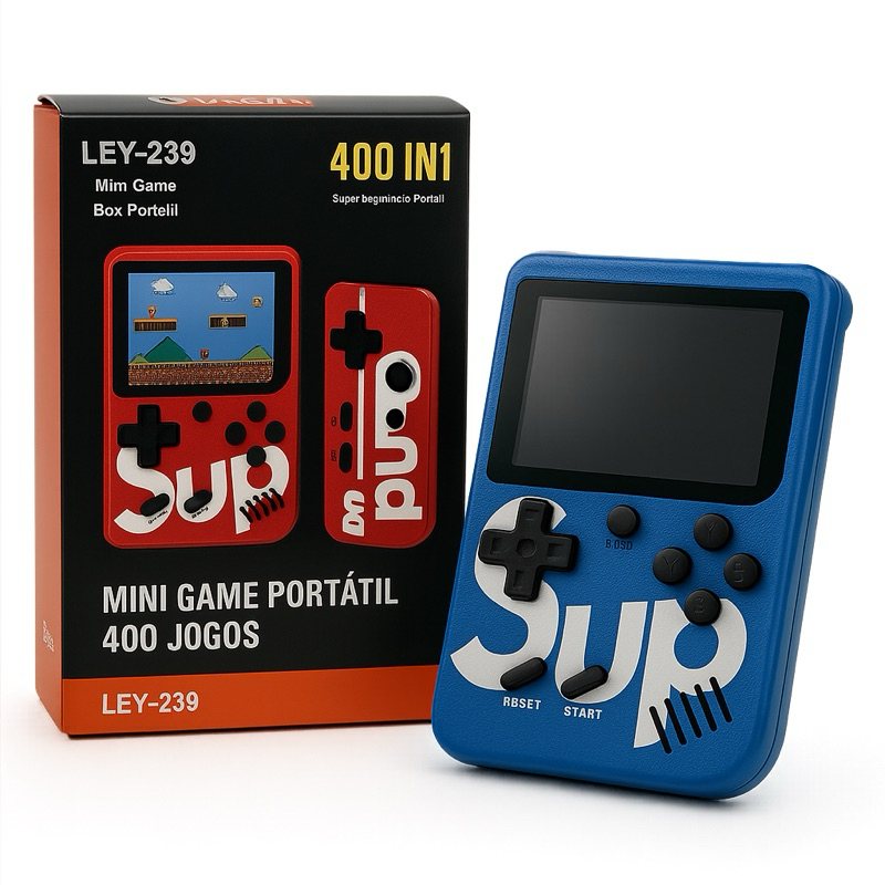 Mini Vídeo Game Clássico 400 Jogos Mini 2 Player Com Controle | Shopee ...