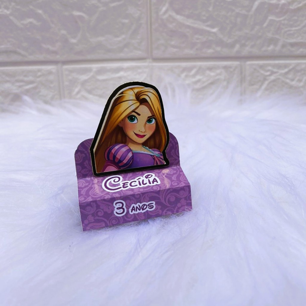 PORTA BIS DUPLO FESTA LEMBRANCINHA RAPUNZEL- APLIQUE DUPLO 3D | Shopee ...