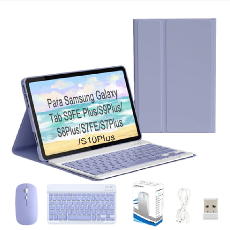 Capa para tablet com teclado ABNT2 e mouse sem fio para Samsung Galaxy ...