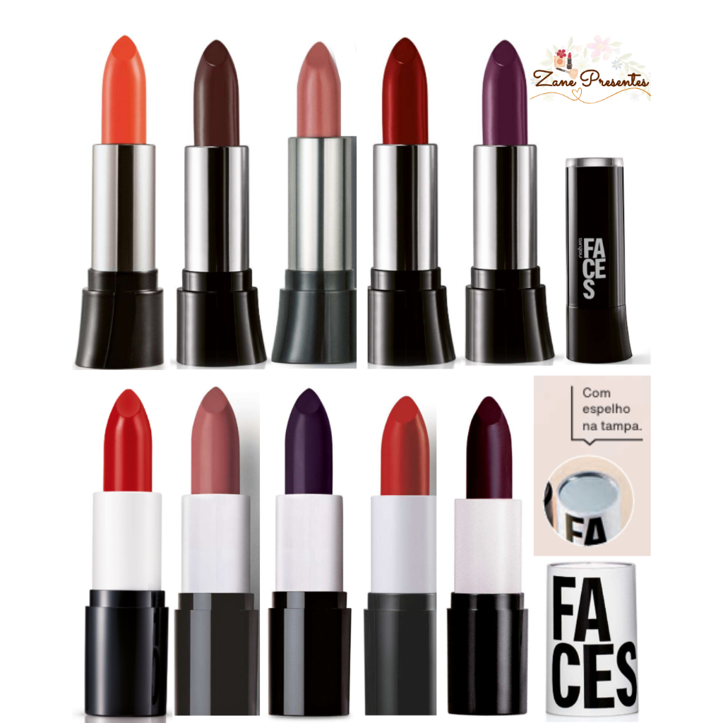 Natura Batom Cremoso hidratante FPS 8 Faces Color Hidra; Matte FPS 10 ...