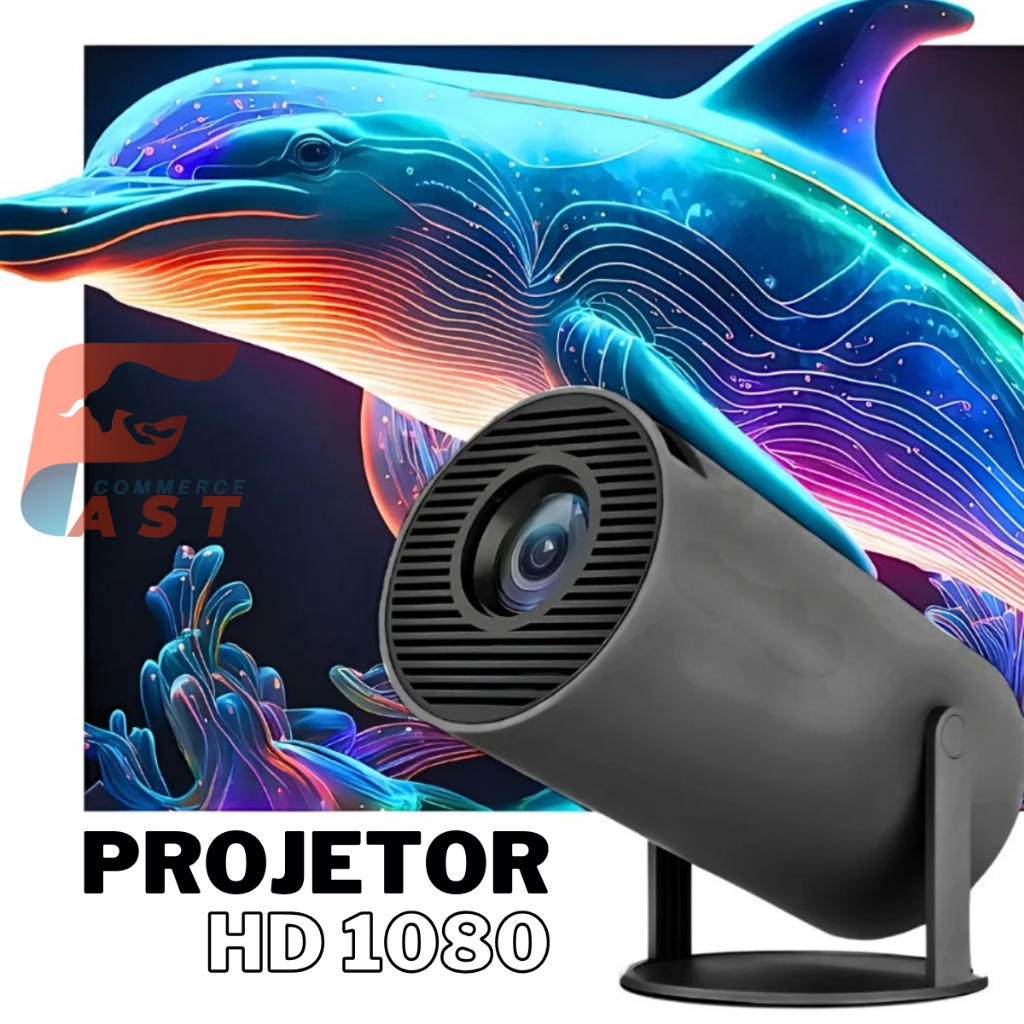 Projetor Hy300 Pro Portátil HD 1080 Cinema em Casa Super Tela Potente ...