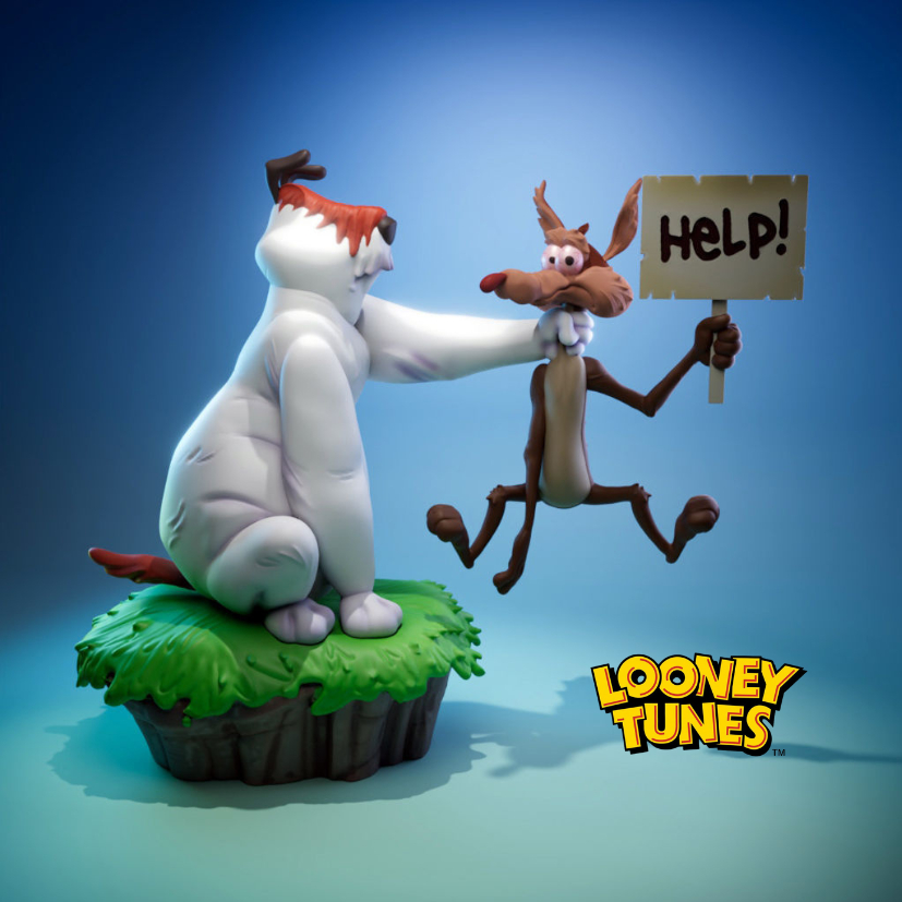 Looney Tunes: Ralph Wolf e Sam Sheepdog - Figura Colecionável | Shopee ...