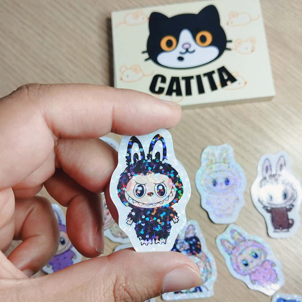 Adesivos Holográficos Labubu 15 Unid – DIY, Sticker Fofo, Kawaii ...