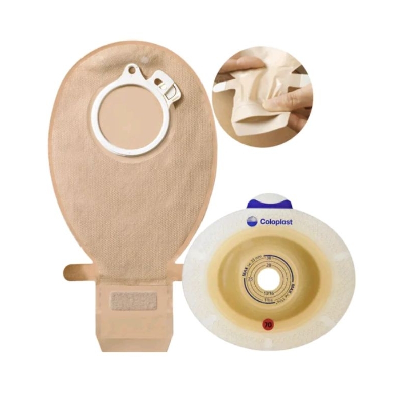 kit 30 bolsas colostomia coloplast ref. 10387 + 10 placas conexas ref ...