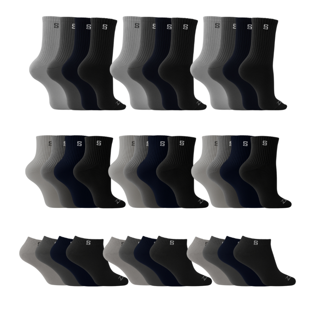 Kit Pares de Meias Zoe Cano Alto Longo Cano curto Soquete Academia ...