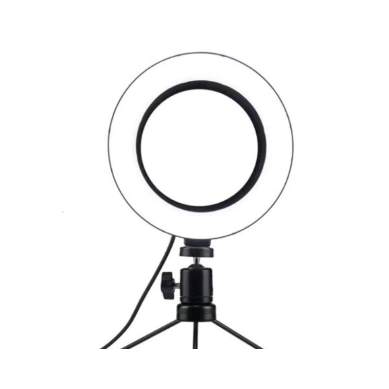 Ring light de mesa 6 polegadas 16cm com tripé - 3 tons | Shopee Brasil
