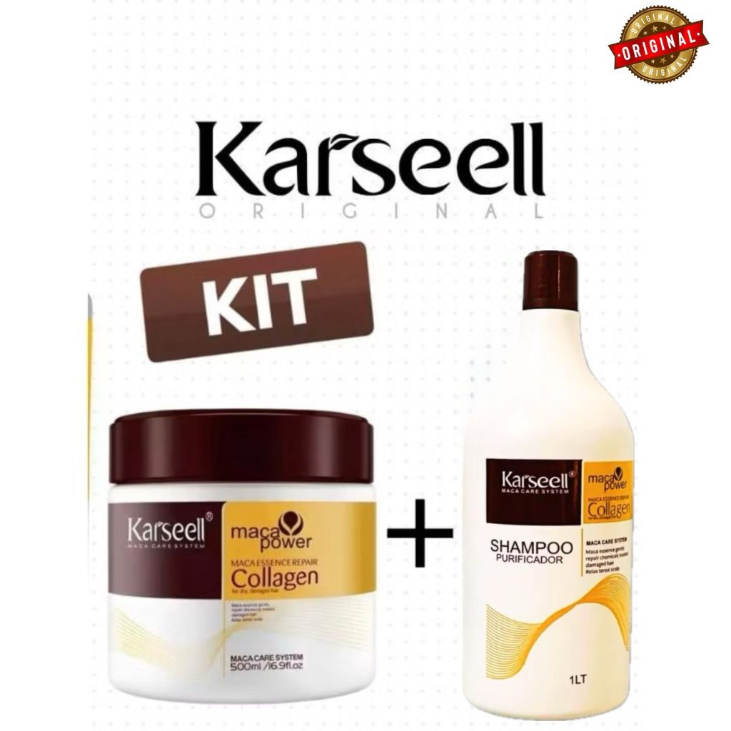 Karsell Máscara 500g + Shampoo 1L KIT 2 EM 1 ORIGINAL KARSEELL | Shopee ...