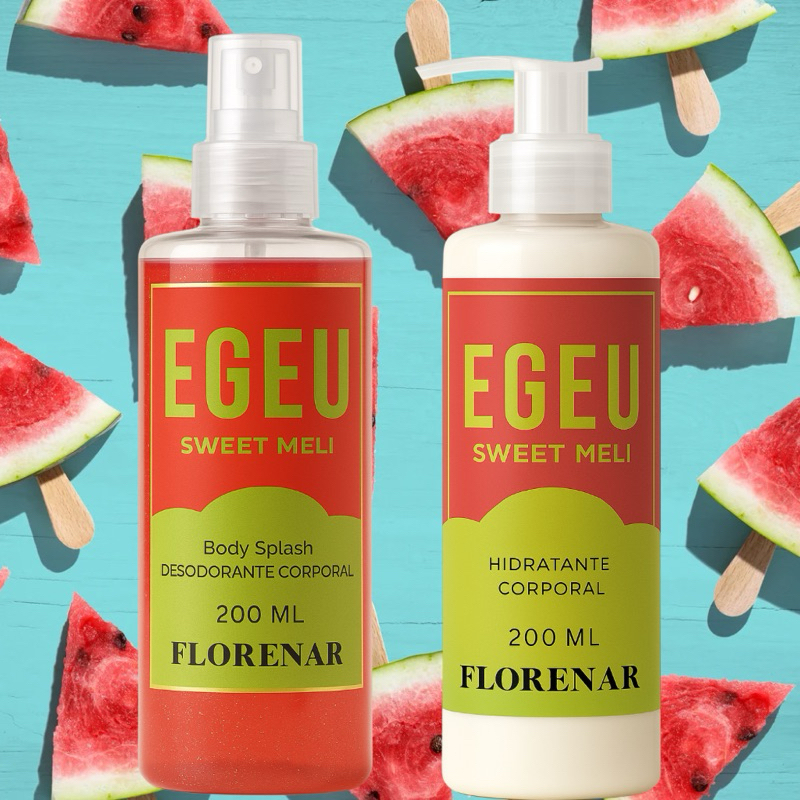 Kit Feminino- Body Splash Egeo Sweet Meli 200ML + Hidratante Corporal ...