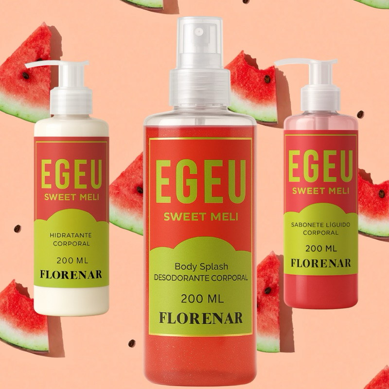 Kit Feminino- Body Splash Egeo Sweet Meli 200ML + Hidratante Corporal ...