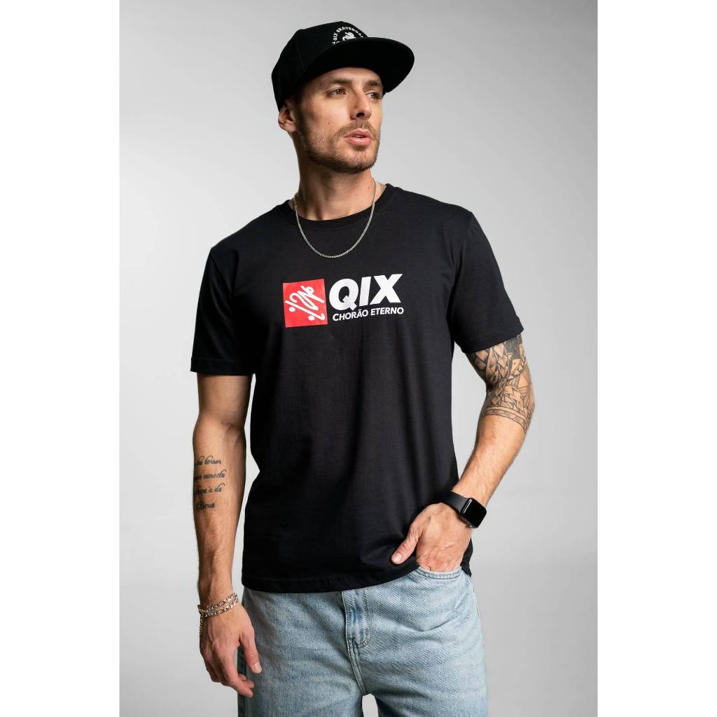 Camiseta Qix Preta Oficial Original Chorão Eterno Skatista Algodão | Shopee Brasil