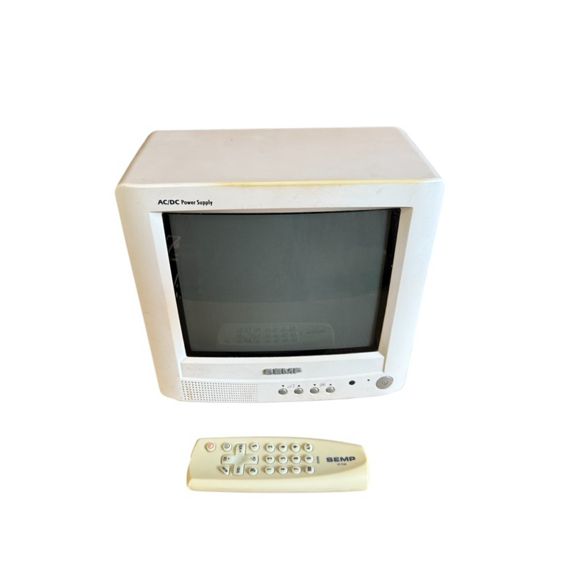 Tv CRT Semp 10 Polegadas cor branca ideal Para Retrô Games | Shopee Brasil